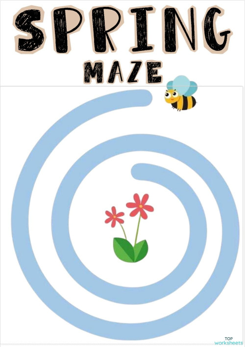 SPRING MAZE. Interactive worksheet | TopWorksheets