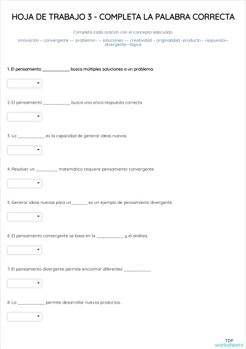 Palabras variables e invariables. Ficha interactiva | TopWorksheets