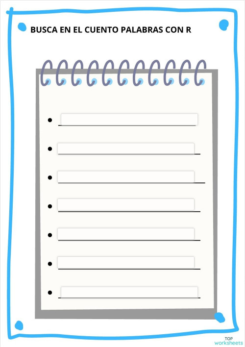 palabras con r. Ficha interactiva | TopWorksheets
