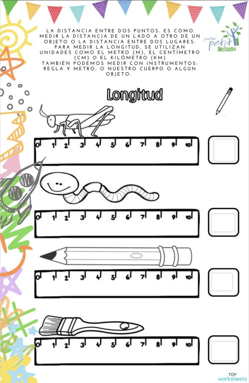 LONGITUD_COLEGIOPETIT_MAESTRA SAWI. Ficha interactiva | TopWorksheets