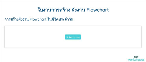 ใบงานการสร้าง ผังงาน Flowchart ใบงานเชิงโต้ตอบ | TopWorksheets