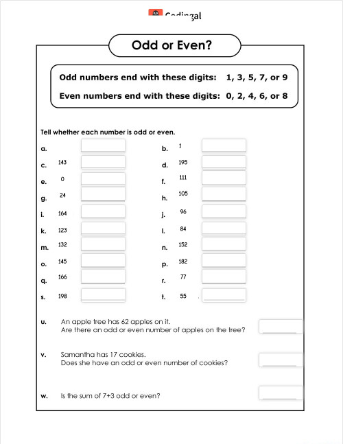 M_G02M01L06_WE02_Odd and Even.. Interactive worksheet | TopWorksheets