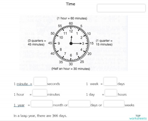 time grade 4. Interactive worksheet | TopWorksheets