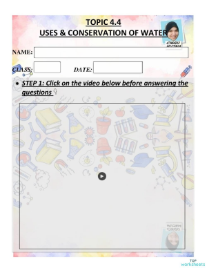 Uses and conservation of water. Interactive worksheet | TopWorksheets