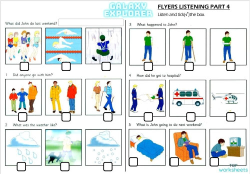 Listening practice 4.3. Interactive worksheet | TopWorksheets