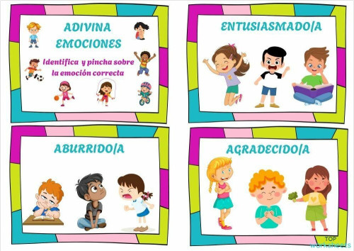 Adivina emociones. Ficha interactiva | TopWorksheets