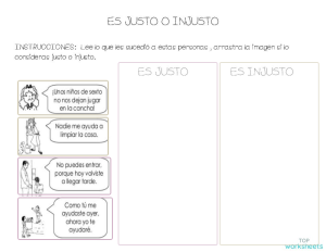 JUSTO O INJUSTO. Ficha interactiva | TopWorksheets