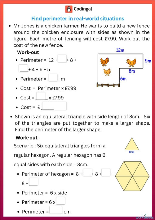M_G06M11L49_WE02_Perimeter_and_Area_of_Compound_Shapes_6. Interactive worksheet | TopWorksheets