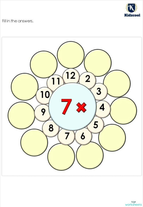L3 - 7_8 Multiplication 7. Interactive worksheet | TopWorksheets