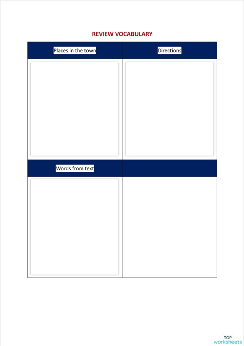 REVIEW VOCABULARY FOR UNIT 3. Interactive worksheet | TopWorksheets