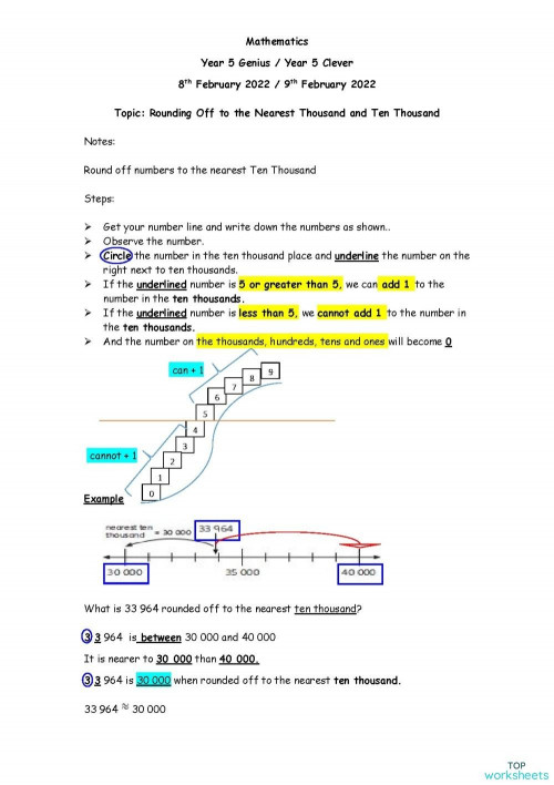 rounding off nearest ten thousand. Interactive worksheet | TopWorksheets