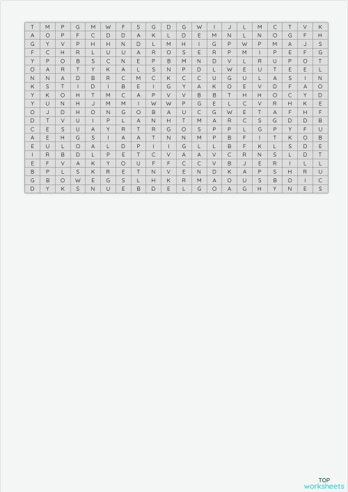 Palabras encriptadas . Ficha interactiva | TopWorksheets