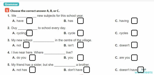 Grade 6: Unit 1. Interactive worksheet | TopWorksheets
