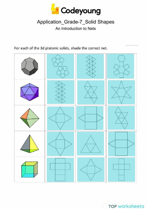 An Introduction to Nets Application. Interactive worksheet | TopWorksheets