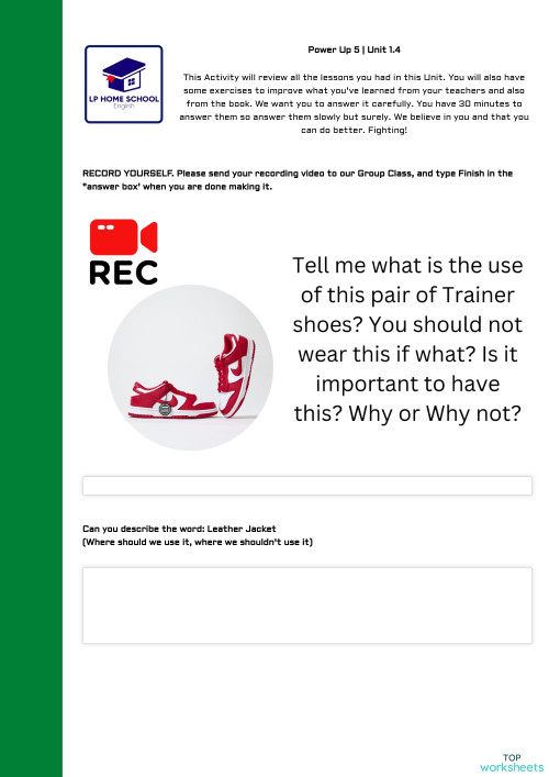 Power Up 5 | Unit 1.4. Interactive worksheet | TopWorksheets
