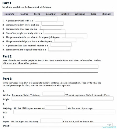 Speak now! - Lesson 2. Interactive worksheet | TopWorksheets