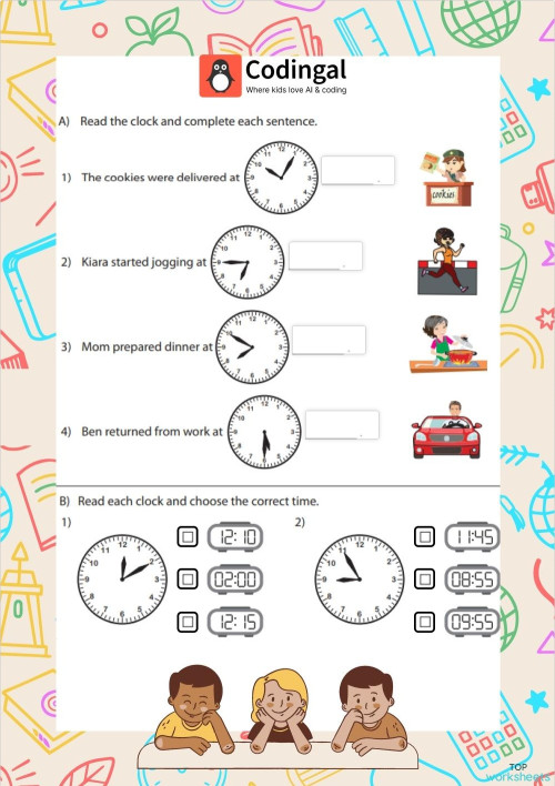 M_G03M26L56_WC02_Telling_Time_on_Clocks_2. Interactive worksheet ...