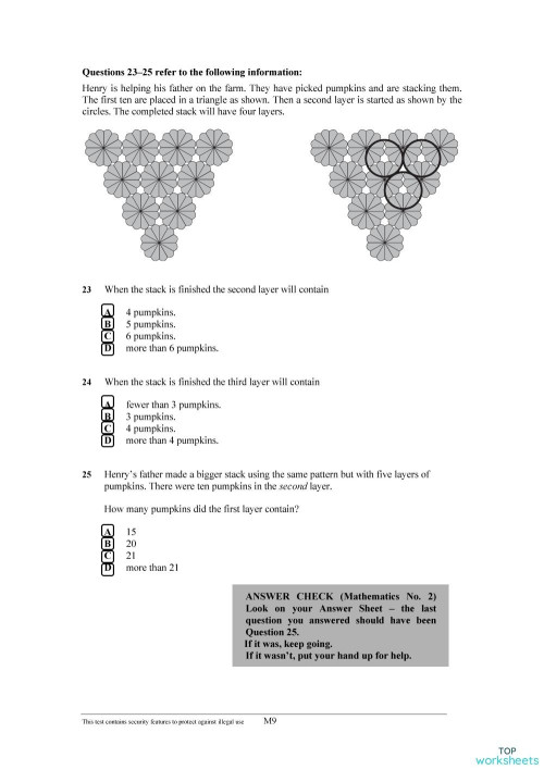 Selective Schools Test 3b. Interactive worksheet | TopWorksheets