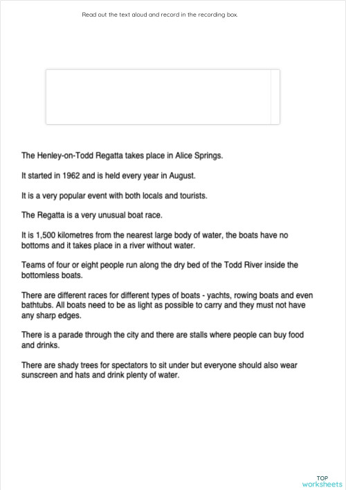 read and record. Interactive worksheet | TopWorksheets