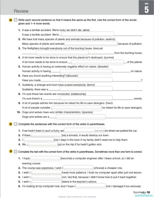 PORTFOLIO UNIT 5 - A3. Interactive worksheet | TopWorksheets