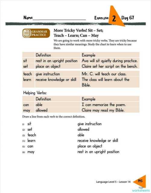Lesson 14: Grammar Practice Pg 145-147 Ex 2. Interactive worksheet ...
