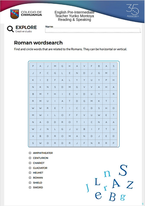 Chapter 1 - Maximus Gladiator. Interactive worksheet | TopWorksheets