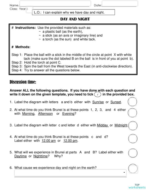 DAY AND NIIGHT.DEMO. Interactive worksheet | TopWorksheets