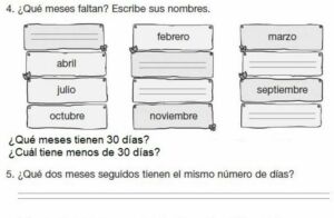 Meses del calendario. Ficha interactiva | TopWorksheets
