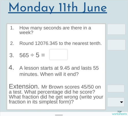 5 A Day: interactive worksheets and online exercises | TopWorksheets
