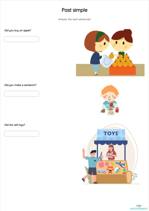Past simple. Interactive worksheet | TopWorksheets