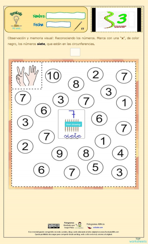 Números: fichas interactivas y ejercicios online | TopWorksheets
