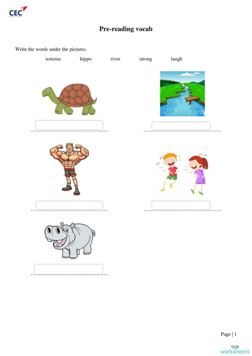 The Clever Tortoise Vocabulary. Interactive worksheet | TopWorksheets