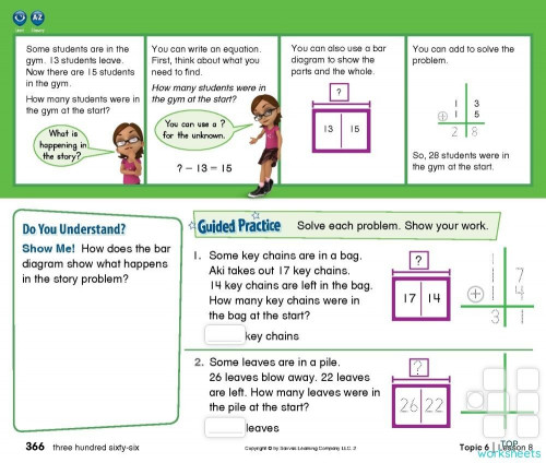 G2 - W22 - Solve one step and two steps problems. Interactive worksheet ...