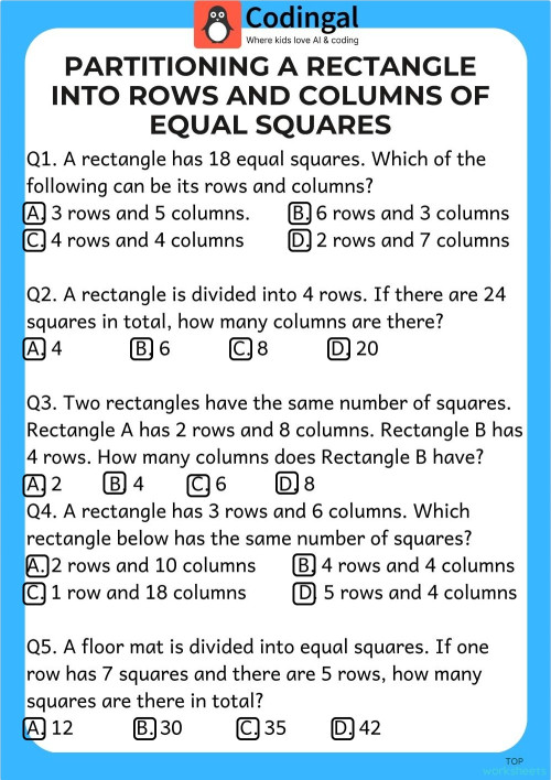 M_G02M13L61_WE03_Partitioning a Rectangle into Rows and Columns of Equal Squares. Interactive ...