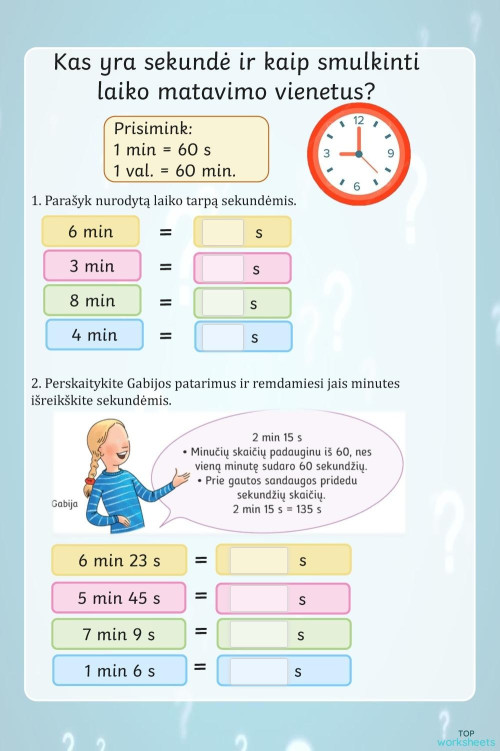 M.3(95) Kas yra sekundė ir kaip smulkinti laiko matavimo vienetus ...