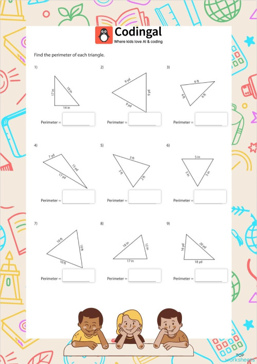 M_G03M23L51_WC02_Perimeter_of_2D_Shapes_2. Interactive worksheet ...