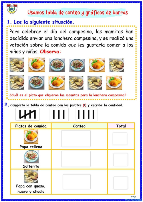 Tabla De Conteo Para Niños