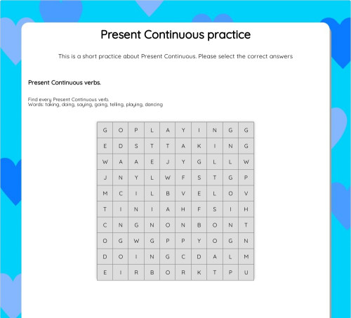 Present Continuous practice. Interactive worksheet | TopWorksheets