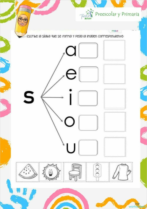 Traza la silaba "ma". Ficha interactiva | TopWorksheets