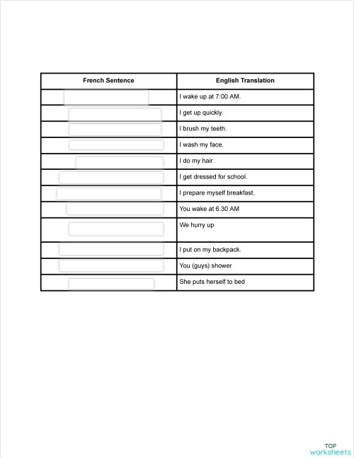 F7 Spelling Test 1 _ Reflexive + Routine. Interactive worksheet ...