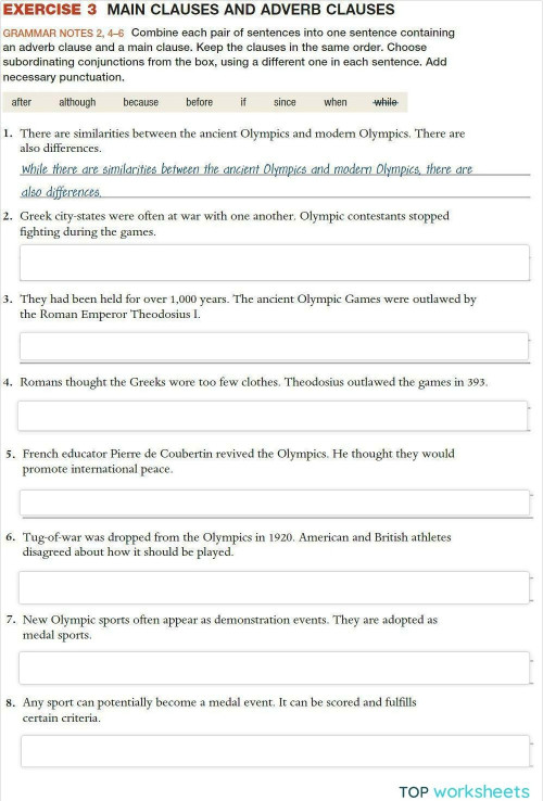 AG03 unit 17 ex3. Interactive worksheet | TopWorksheets