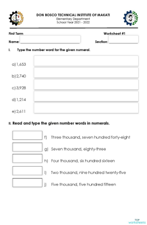 Math Grade 2_Worksheet #1. Interactive worksheet | TopWorksheets