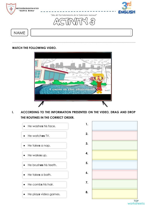 ACTIVITY 3_3RD GRADE. Interactive worksheet | TopWorksheets