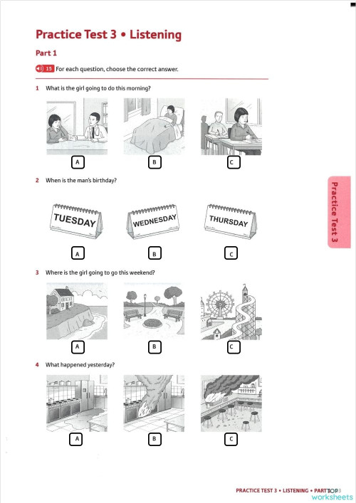 Listening: interactive worksheets and online exercises | TopWorksheets