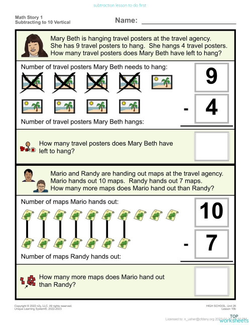 subtraction. Interactive worksheet | TopWorksheets