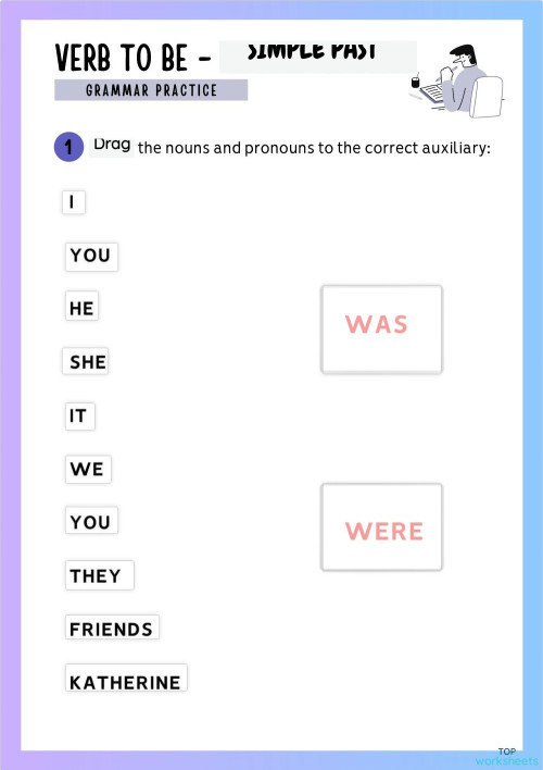 VERB TO BE IN PAST. Interactive worksheet | TopWorksheets