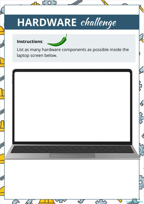 Computer Hardware. Interactive worksheet | TopWorksheets