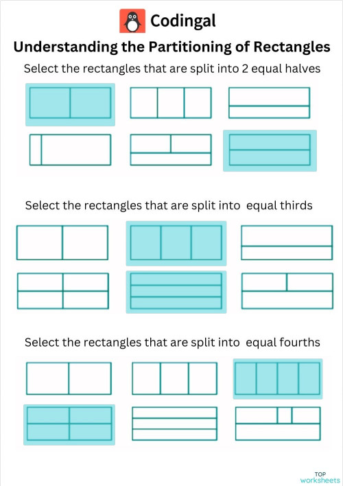 M_G02M13L61_WC01_Partitioning a Rectangle into Rows and Columns of Equal Squares. Interactive ...