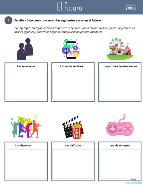 El futuro simple. Ficha interactiva | TopWorksheets