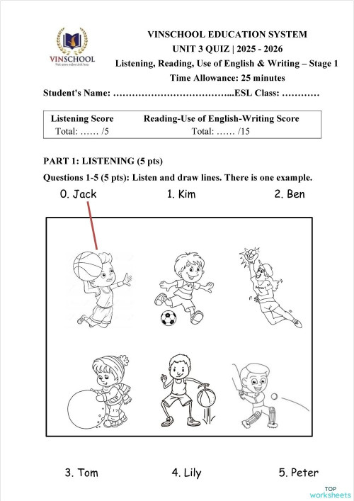 S1 - Unit test 3_25.26. Interactive worksheet | TopWorksheets
